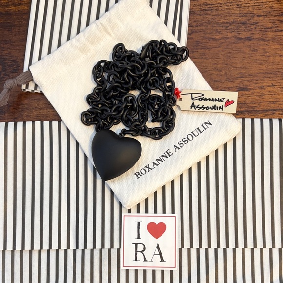 Roxanne Assoulin | Jewelry | Roxanne Assoulin Black Puffy Heart ...